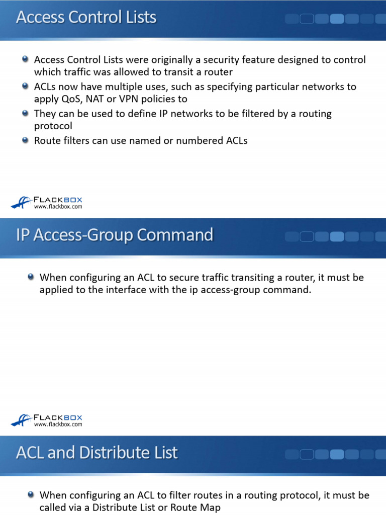 03-03 Route Filtering With ACLs and Distribute Lists | PDF | Router (Computing) | Computers