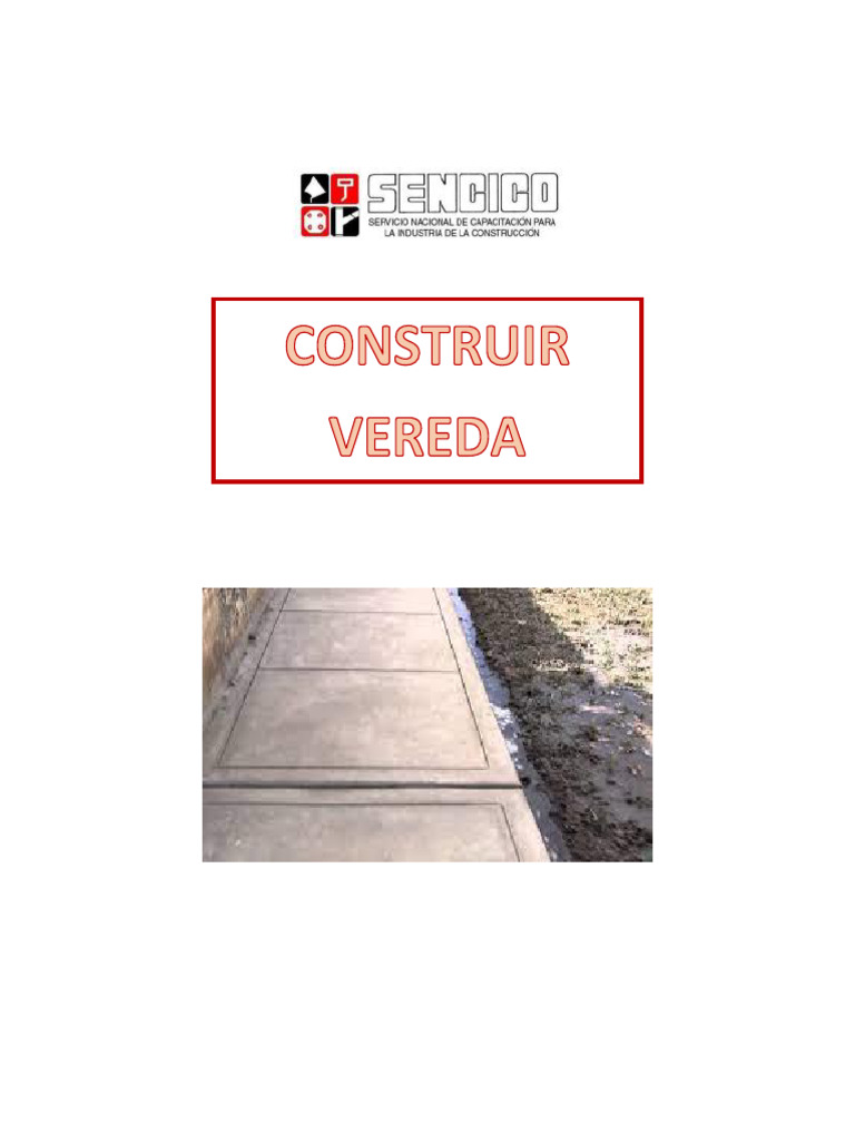 Separata Construir Vereda | PDF