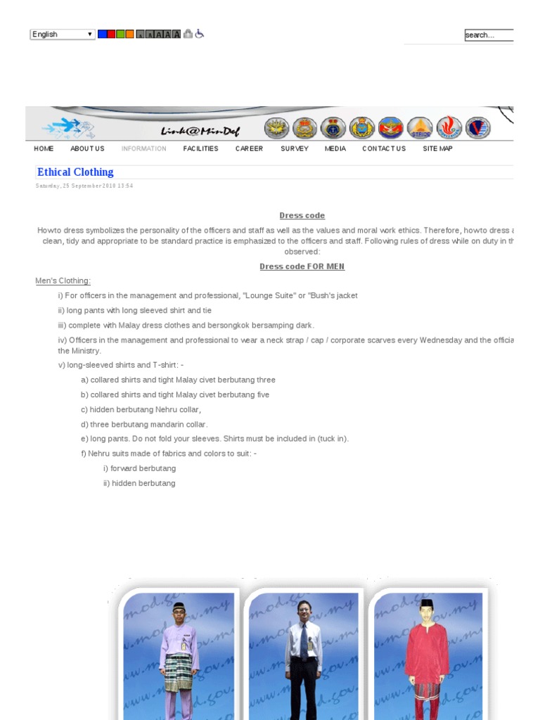 Mindef Dress Code | PDF