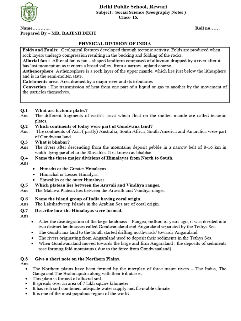 Physical Division of India | PDF