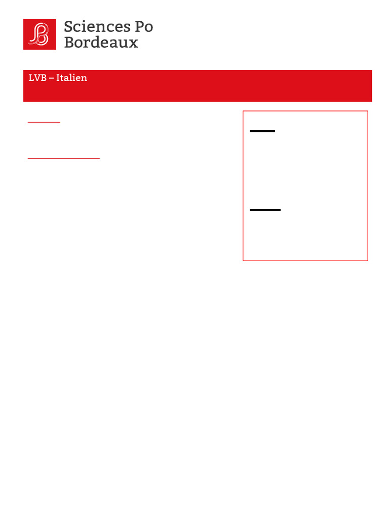 Course LVB Italien 2 | PDF