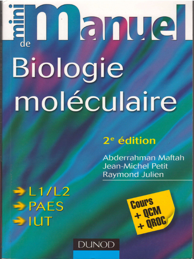 Mini Manuel de Biologie Moléculaire Cours QCM QROC 2 Édition | PDF