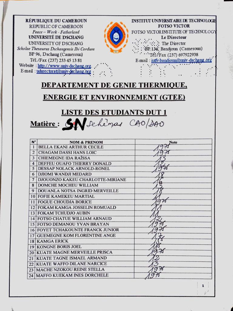 Note TP Dessin Schéma Cao-Dao - Gtee - 2023 - 2024 | PDF