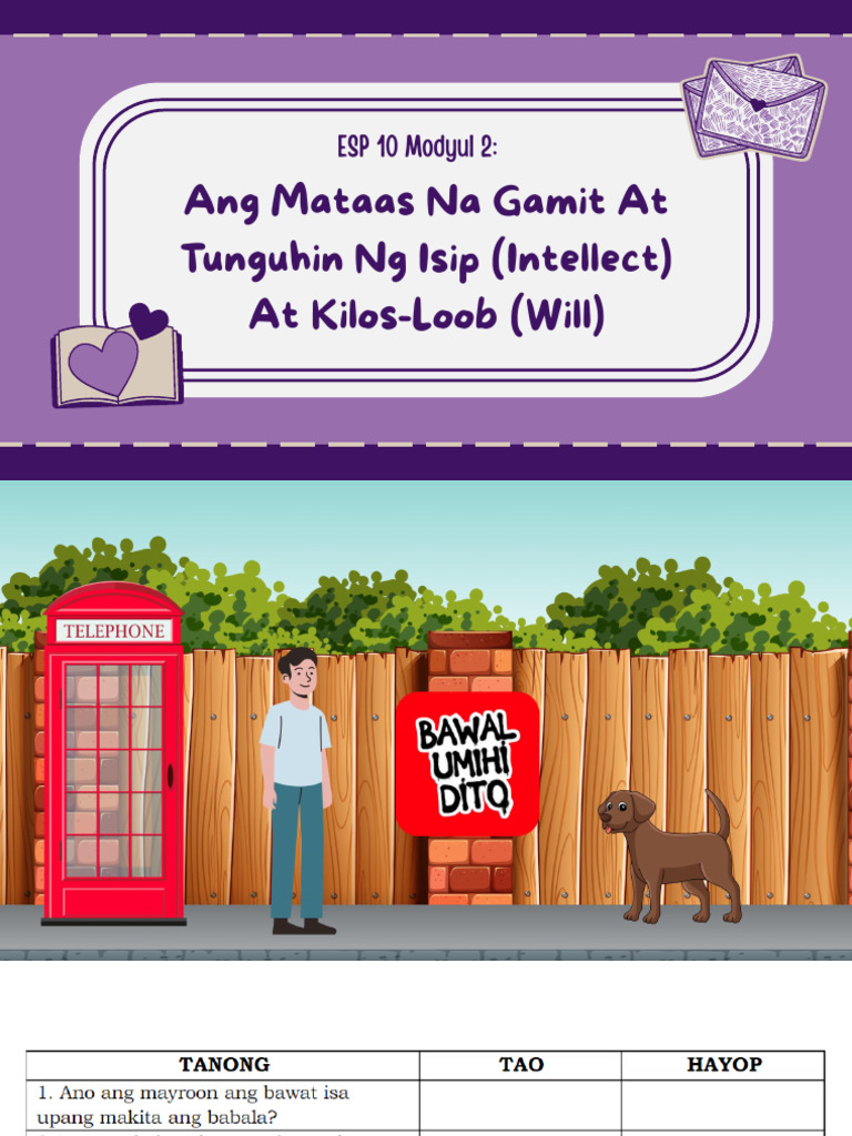 Ang Mataas Na Gamit at Tunguhin NG Isipintellect at Kilos Loob Will | PDF
