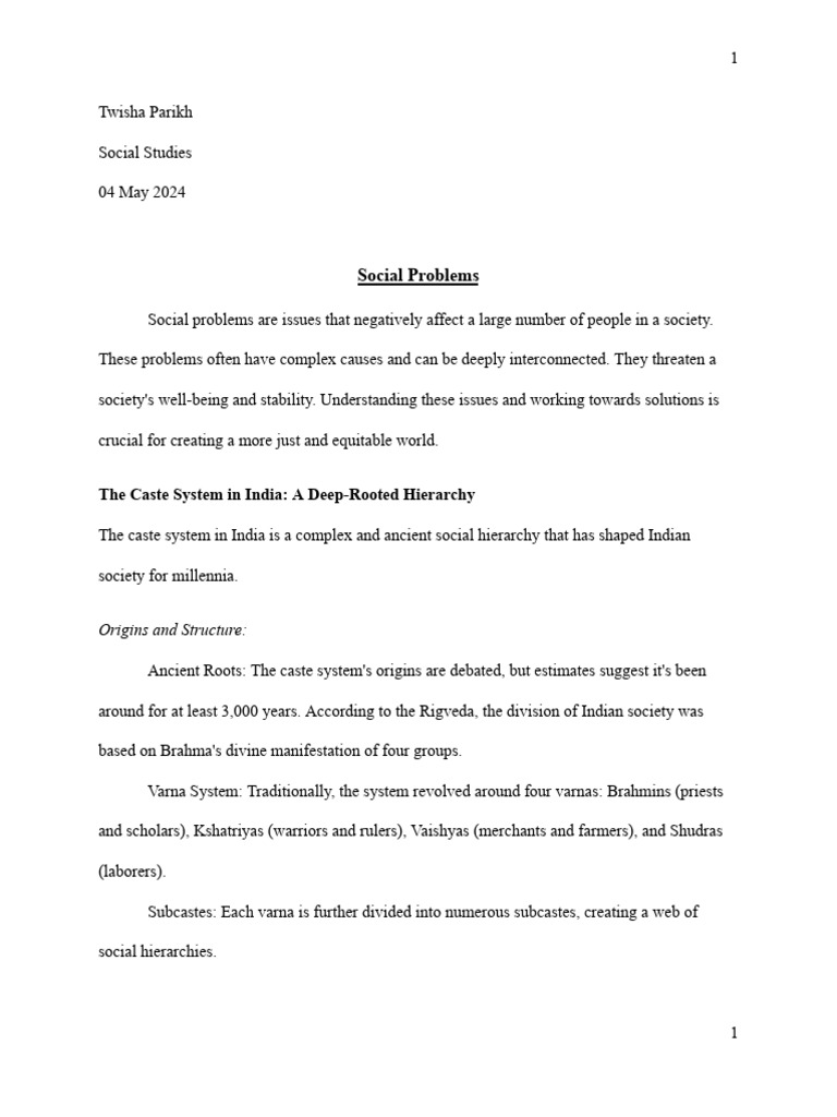 Social Problems | PDF