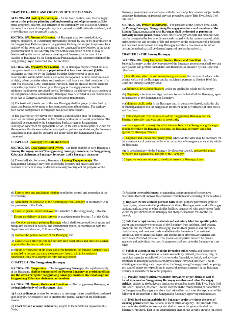 Lgu Reviwer Final1 | PDF