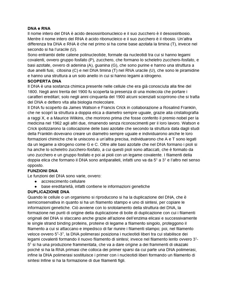 DNA e RNA | PDF