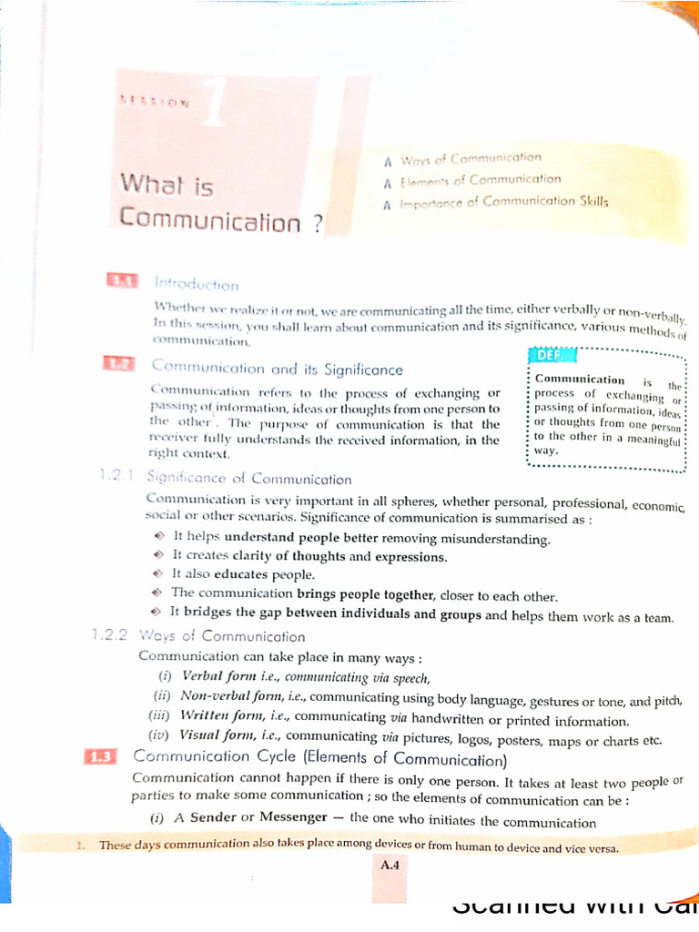 Unit-1, Session-1 What Is Communication | PDF