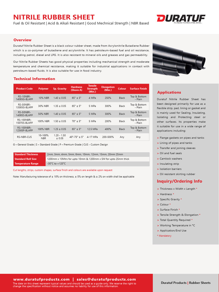 NITRILE-RUBBER-SHEET | PDF