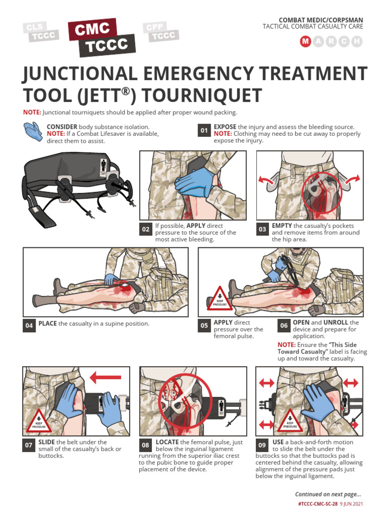 Skill Card Junctional Emergency Treatment Tool Jett Tourniquet en | PDF