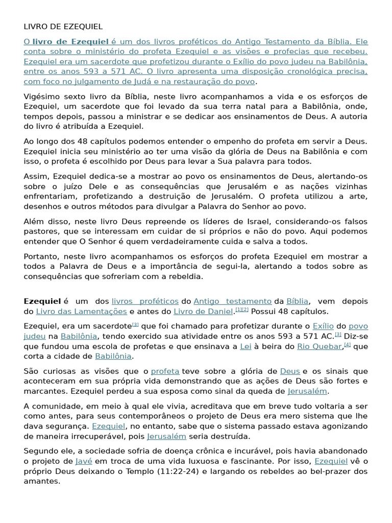 Livro de Ezequiel | PDF