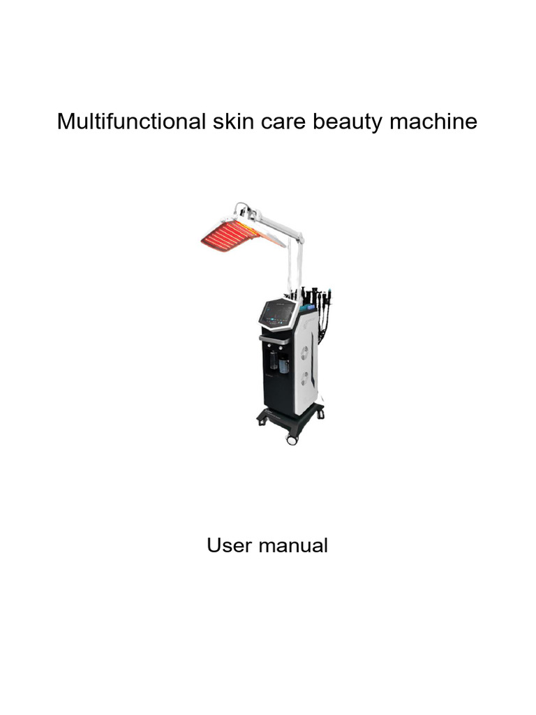 Multifunctional Skin Care Beauty Machine User Manual | PDF