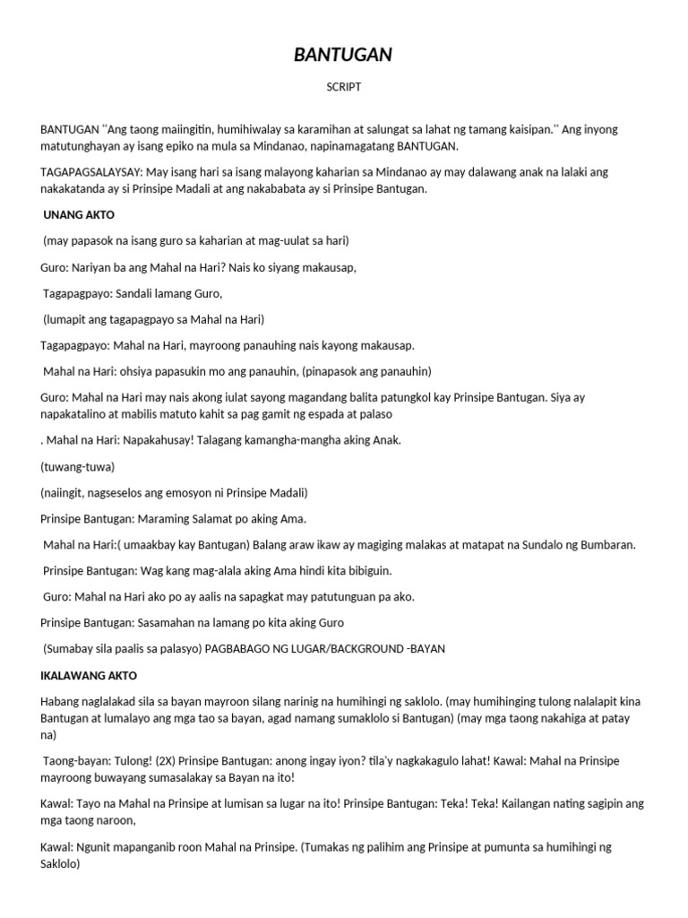 BANTUGAN | PDF | Religion & Spirituality