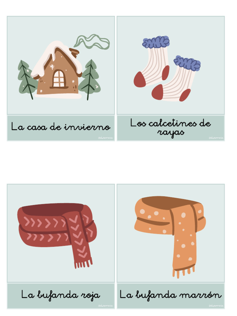 Elementos de invierno para el aula | PDF