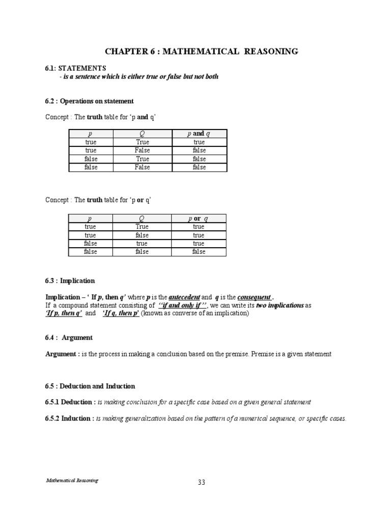 Chapter 6 II Math Reasoning ENRICH | PDF | Logical Consequence | Argument