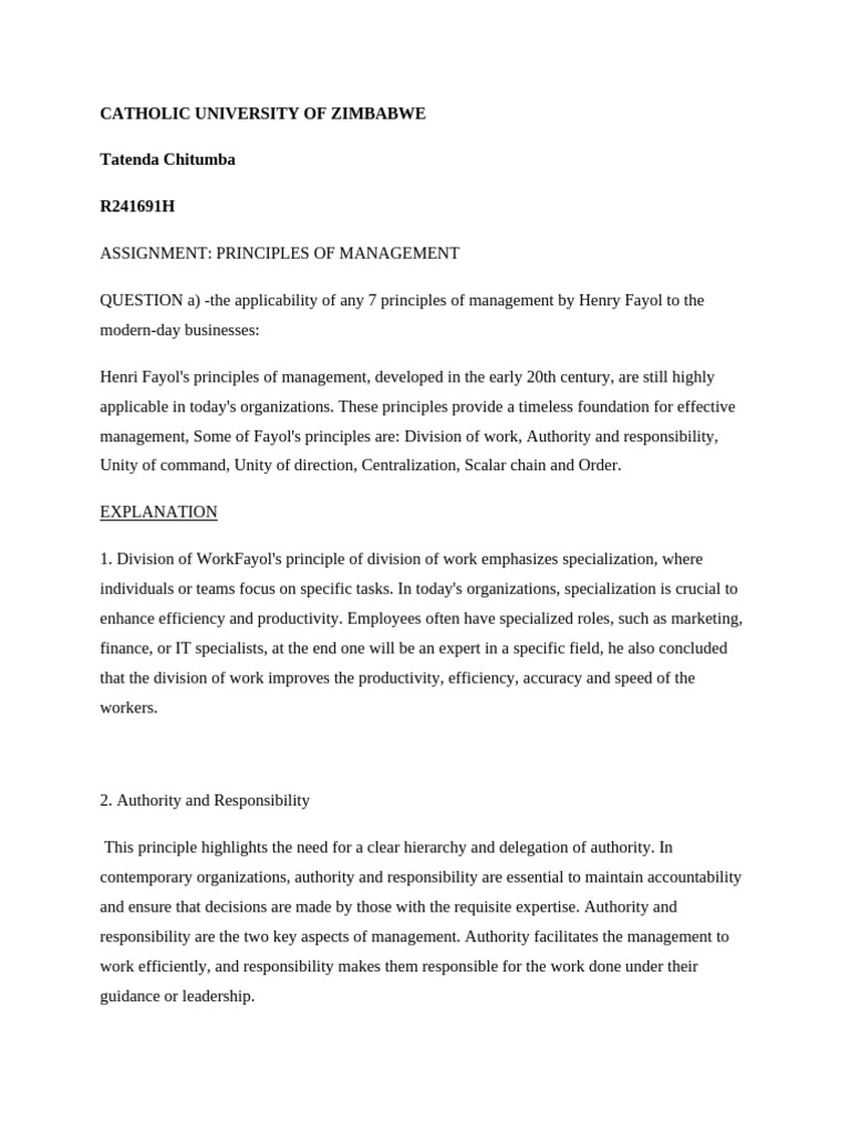 Principles of Management Assignment | PDF | Business | Economies