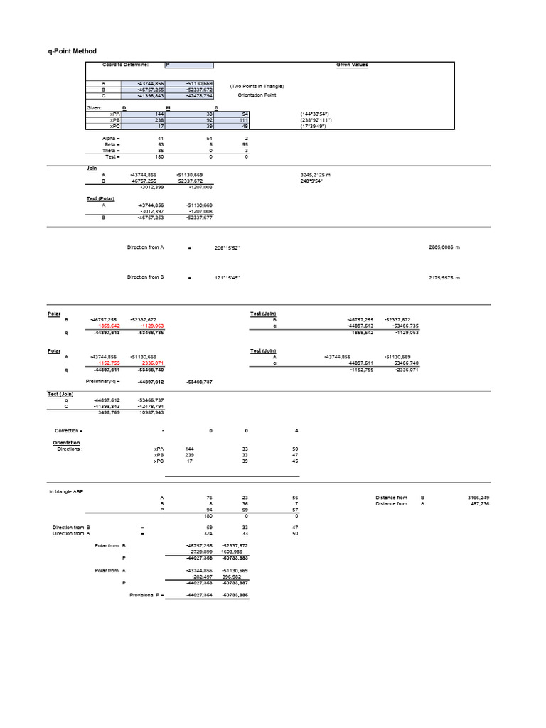 Resection Example B | PDF