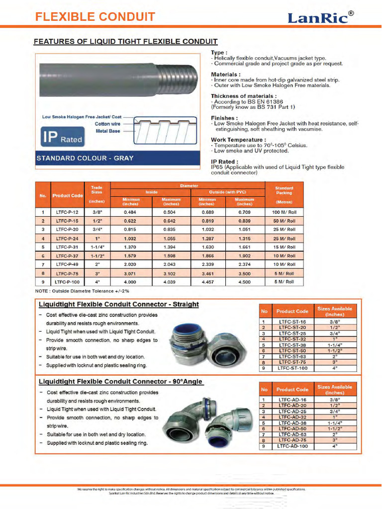Attachment 5.4 Steel Conduit and Flexible Conduit Catalogue | PDF