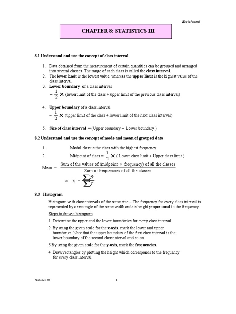 Statistics: Class Intervals & Graphs | PDF | Histogram | Mode (Statistics)