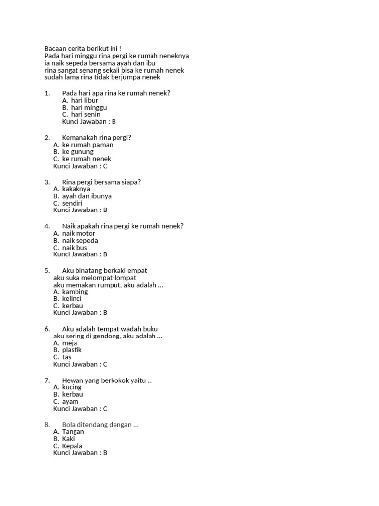 SOAL PTS B.INDONESIA | PDF