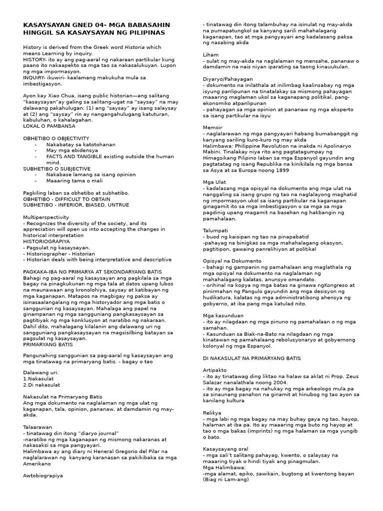 Kasaysayan Gned 04 | PDF