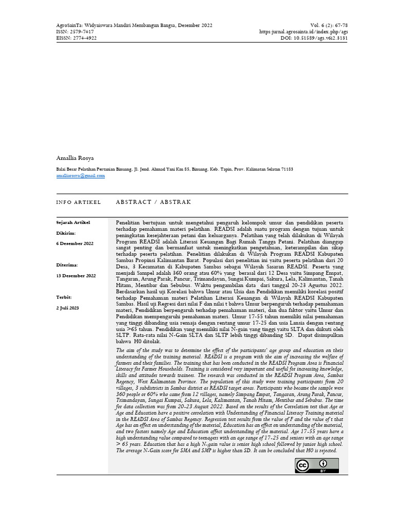 Editing Artikel Amallia Rosya 1 | PDF