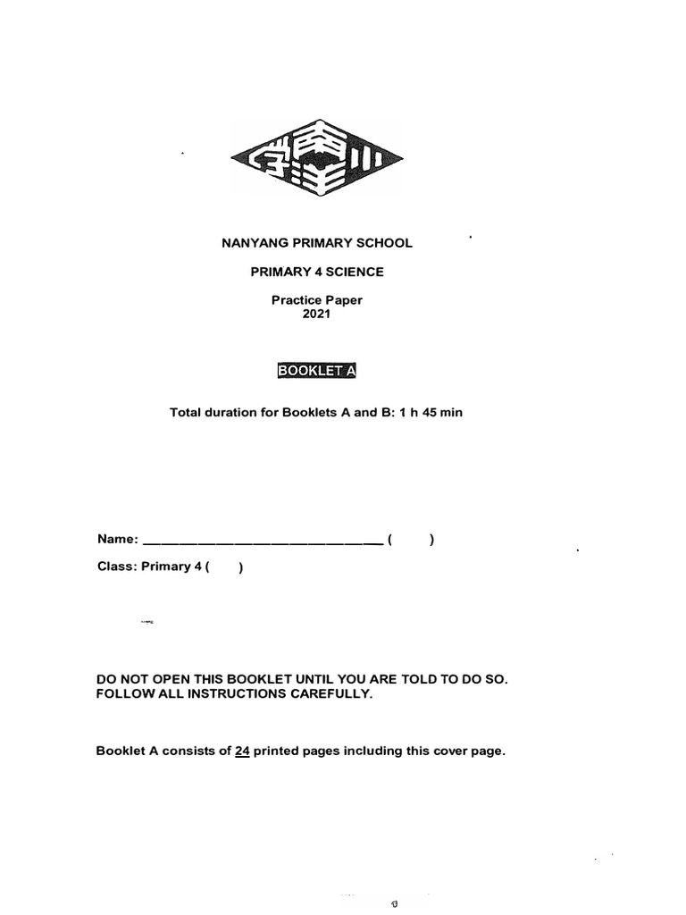 P4 Science SA2 2021 Nanyang Exam Papers | PDF