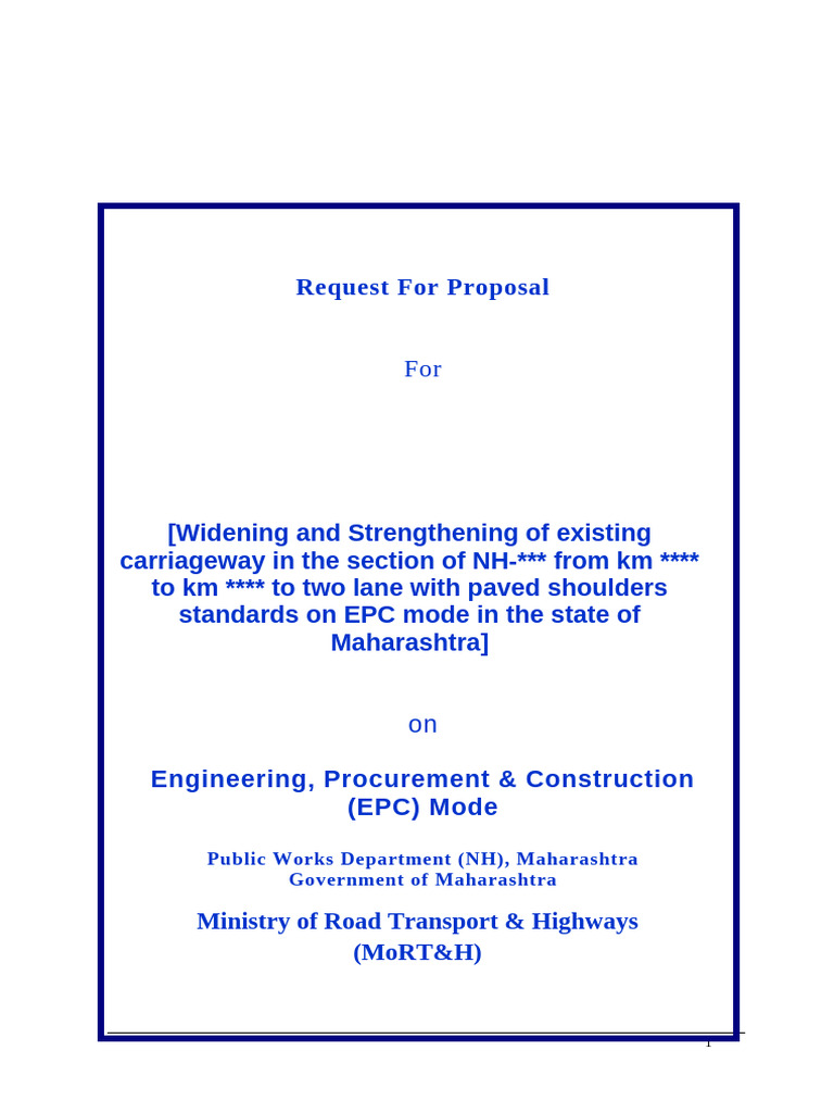 Standard RFP Document As On 01.09.2022 | PDF