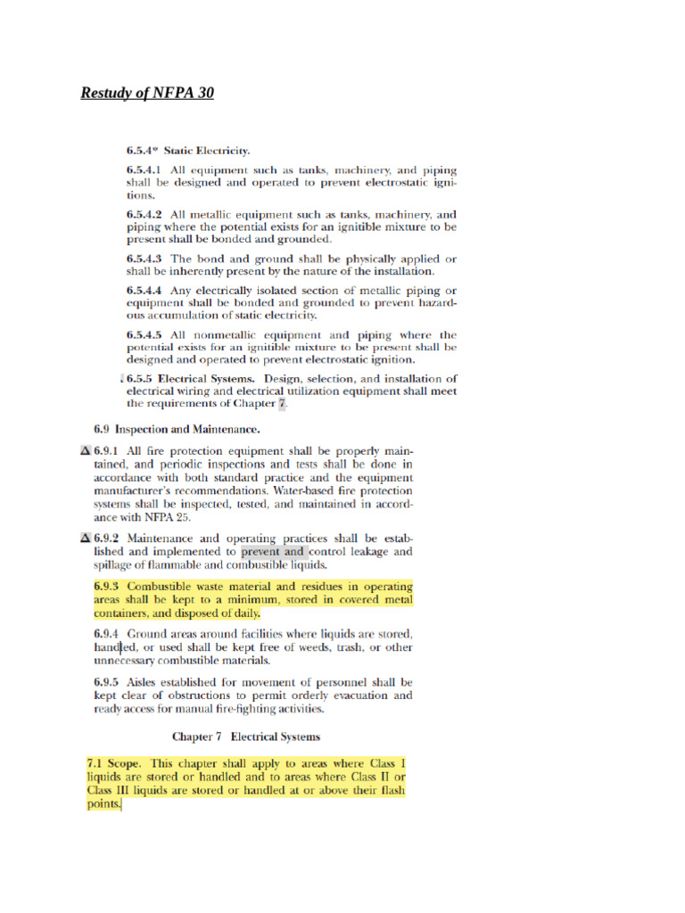 Restudy of NFPA 30 | PDF