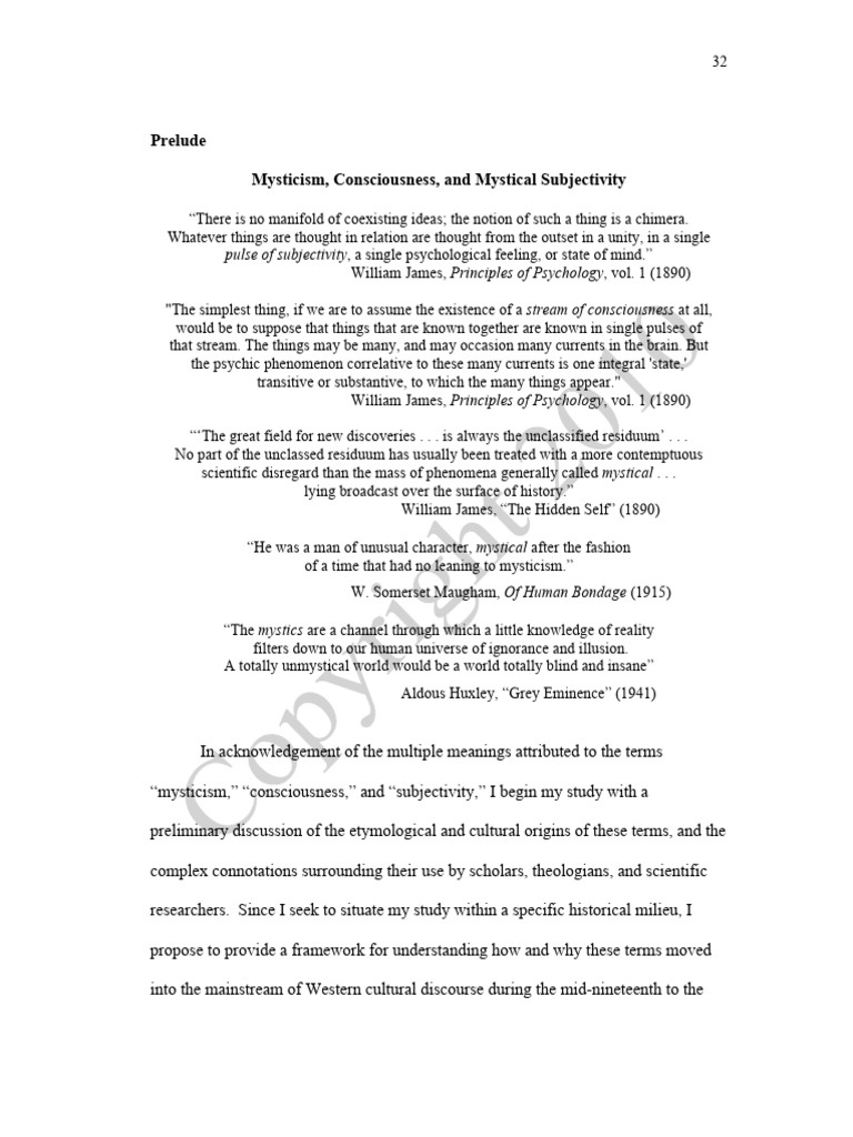 Mysticism and The Mind Prelude | PDF | Mysticism | Mind