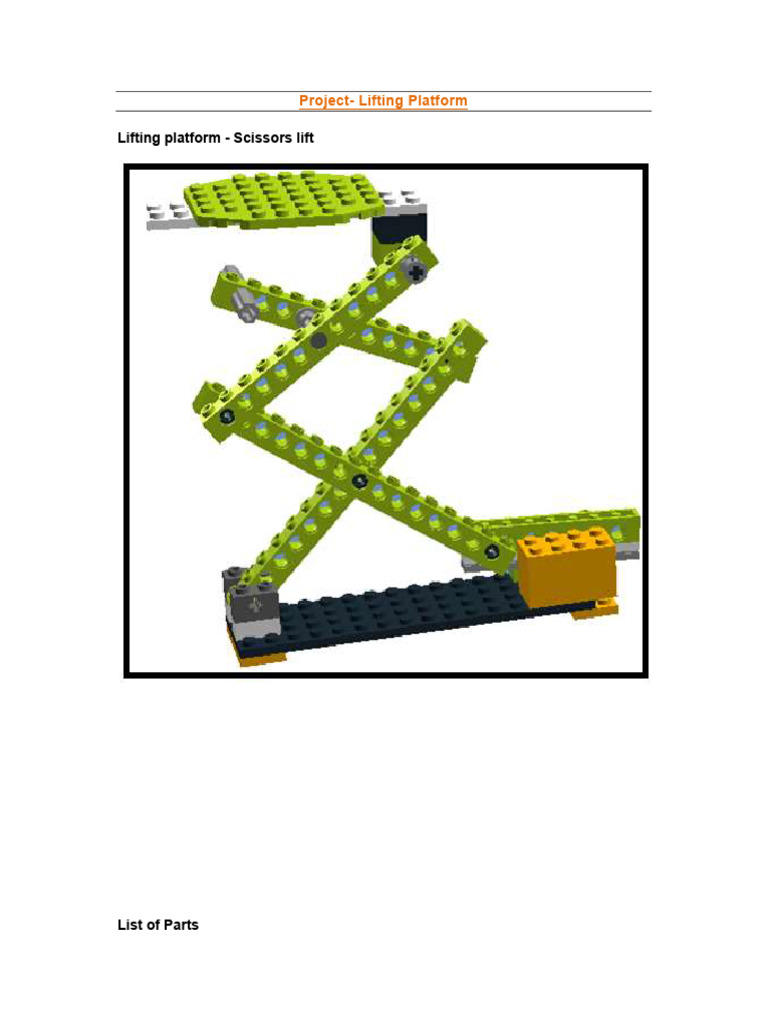 Lifting Platform Mechanism | PDF
