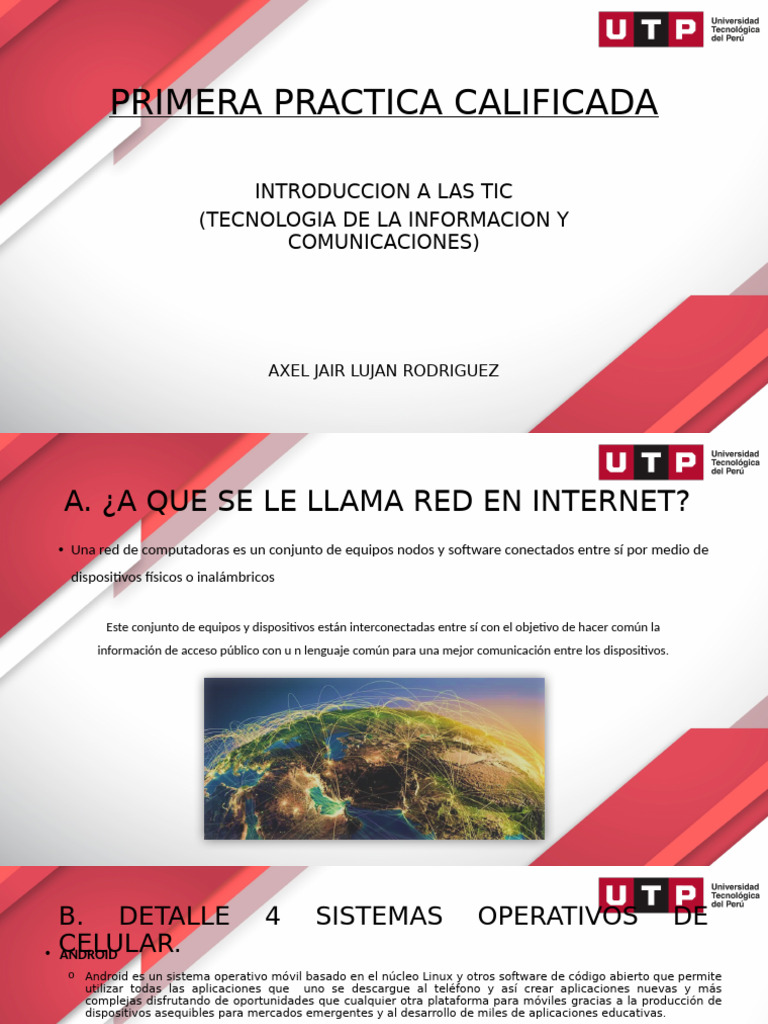 PRACTICA CALIFICADA - Introduccion A Las Tics (Diapo) | PDF