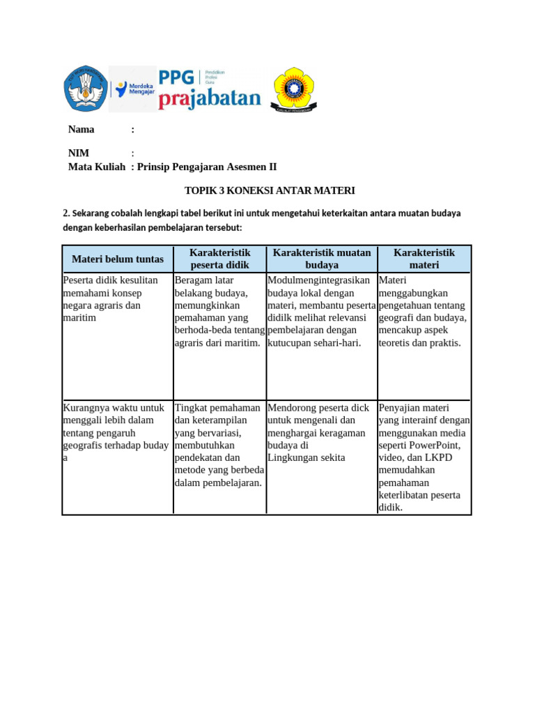 Topik 3 Koneksi Antar Materi PPA II Bagian 2 | PDF