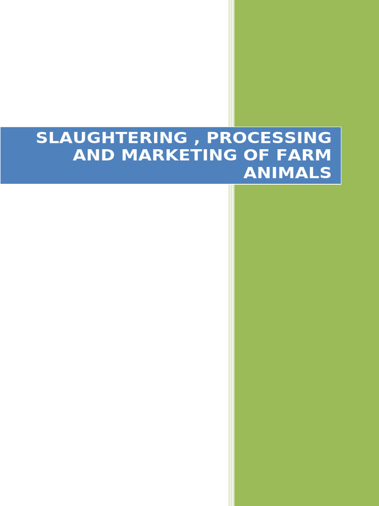 SLAUGHTERING-PROCESSING-OF-FARM-ANIMALS | PDF