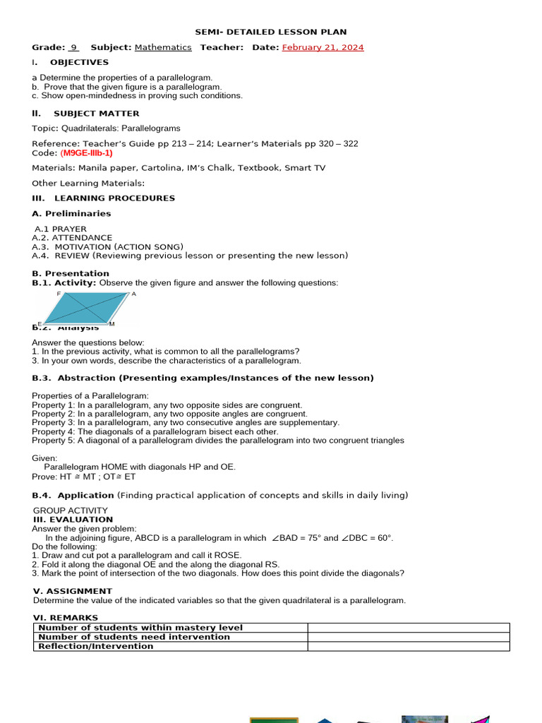 Daily Lesson Plan_Math 9 | PDF