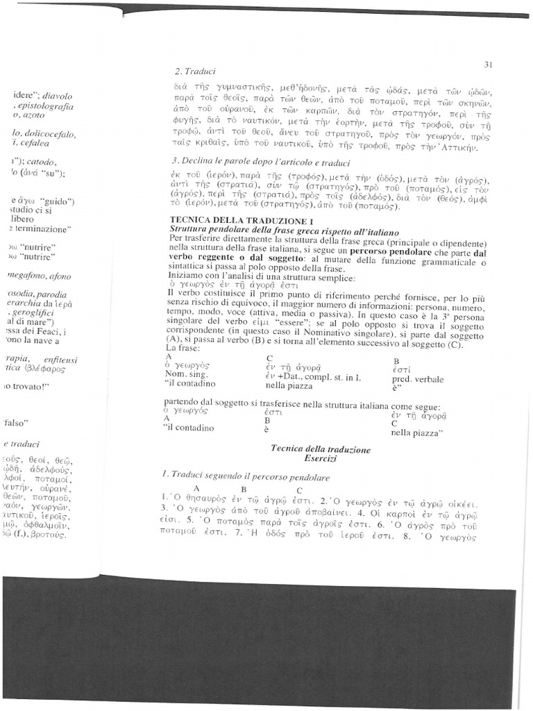 6 STRUTTURA DELLA FRASE GRECA | PDF