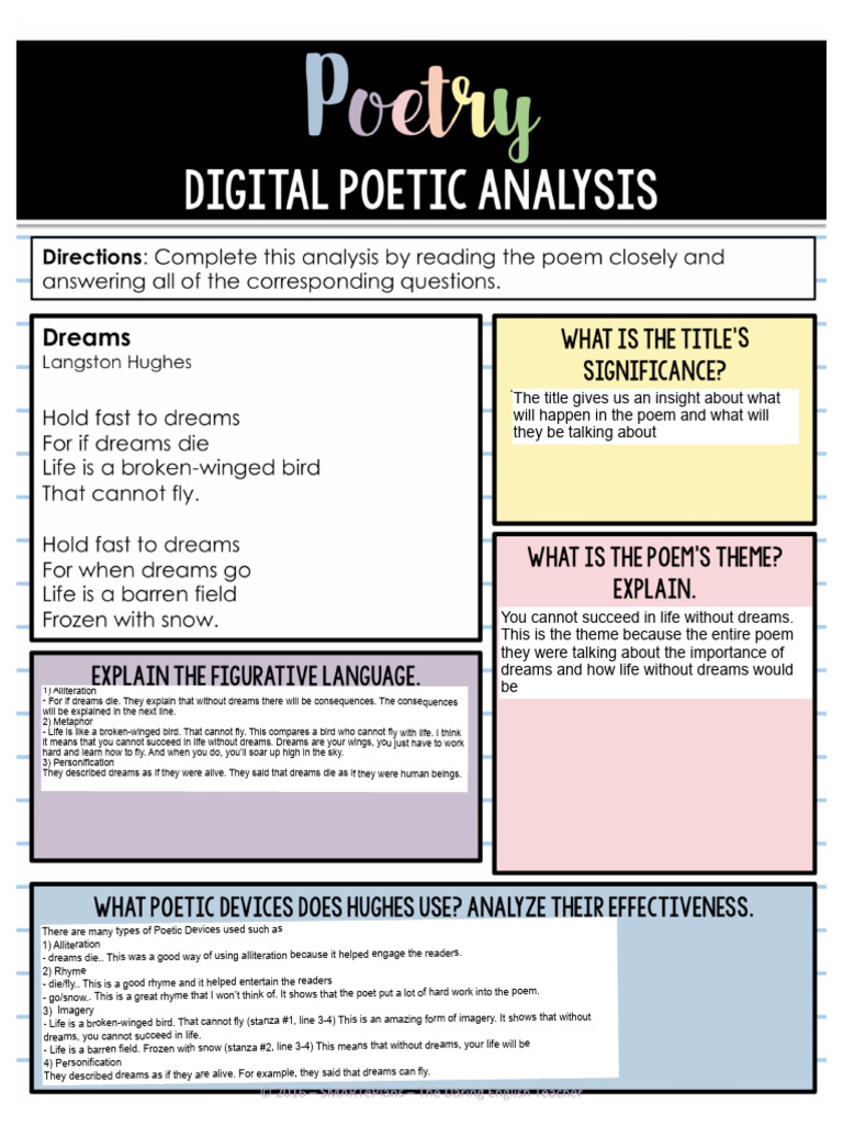Dreams Langston Hughes | PDF