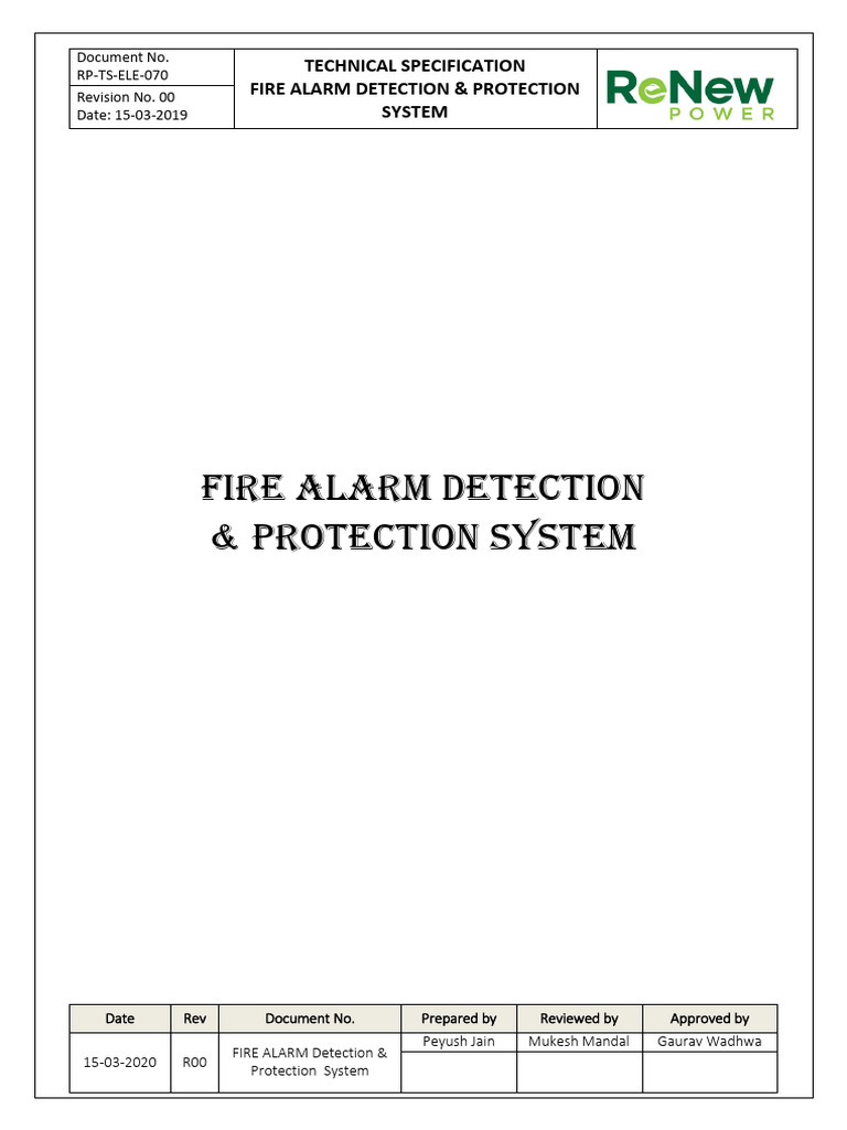 21. TS - Fire Alarm Detection & Protection System | PDF