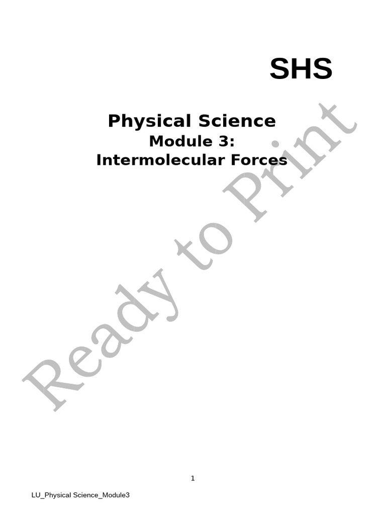 Physical Science M3 | PDF