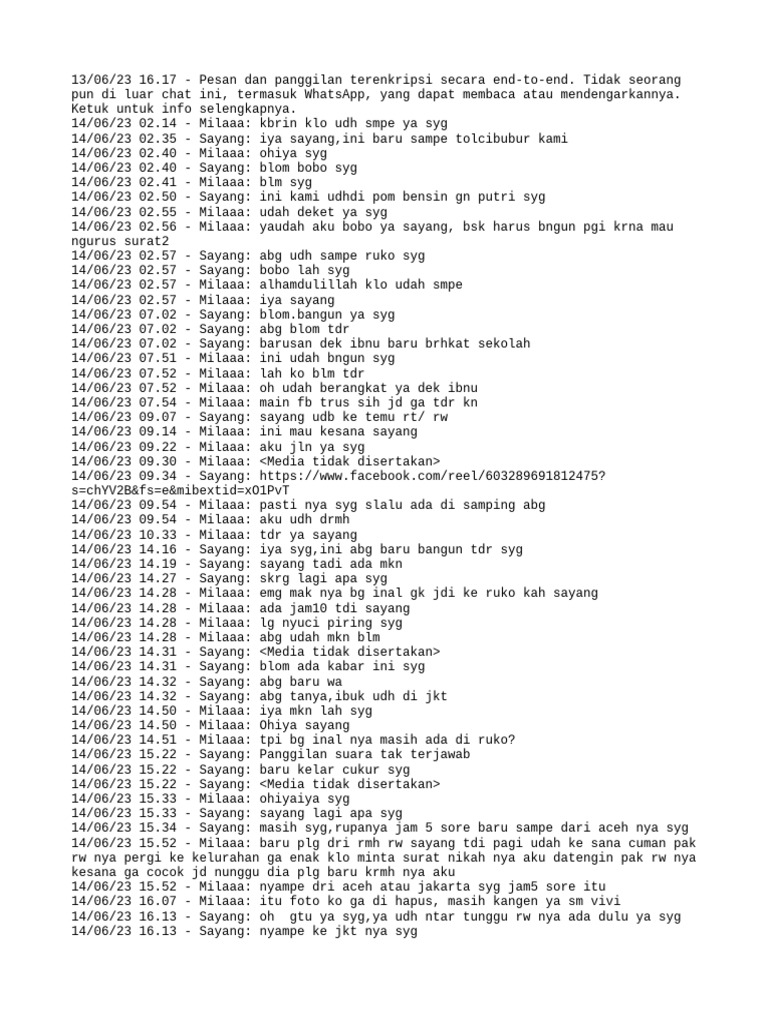 Chat WhatsApp Dengan Sayang | PDF