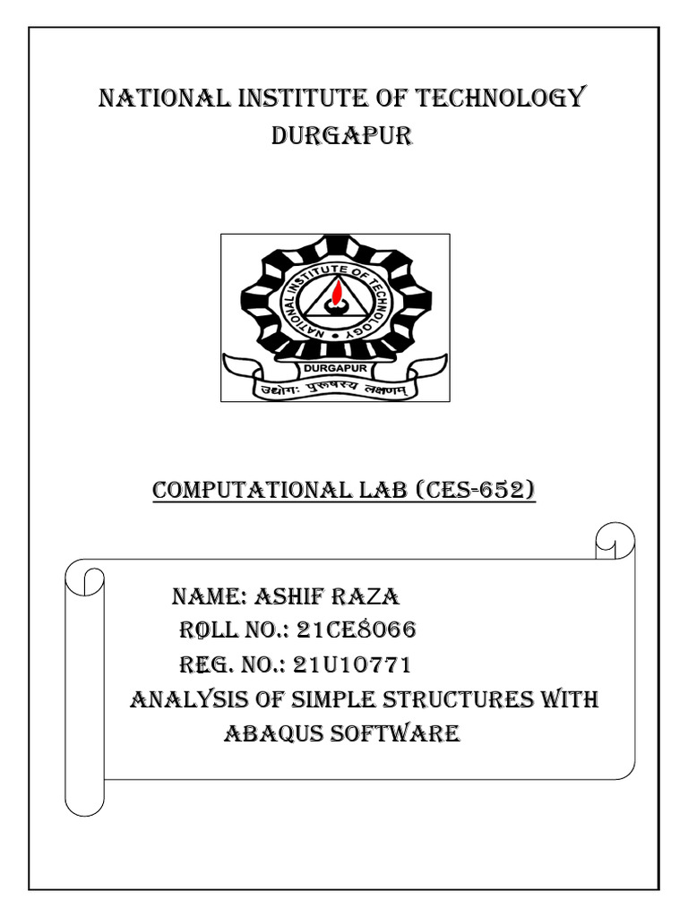 21ce8062 Computational Lab Abaqus | PDF