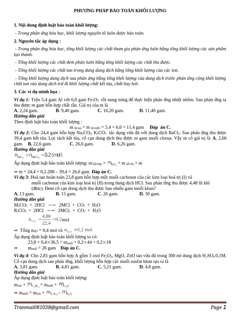 Chuyen de 3. PP Bao Toan Khoi Luong | PDF