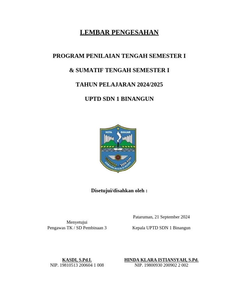 Lembar Pengesahan | PDF