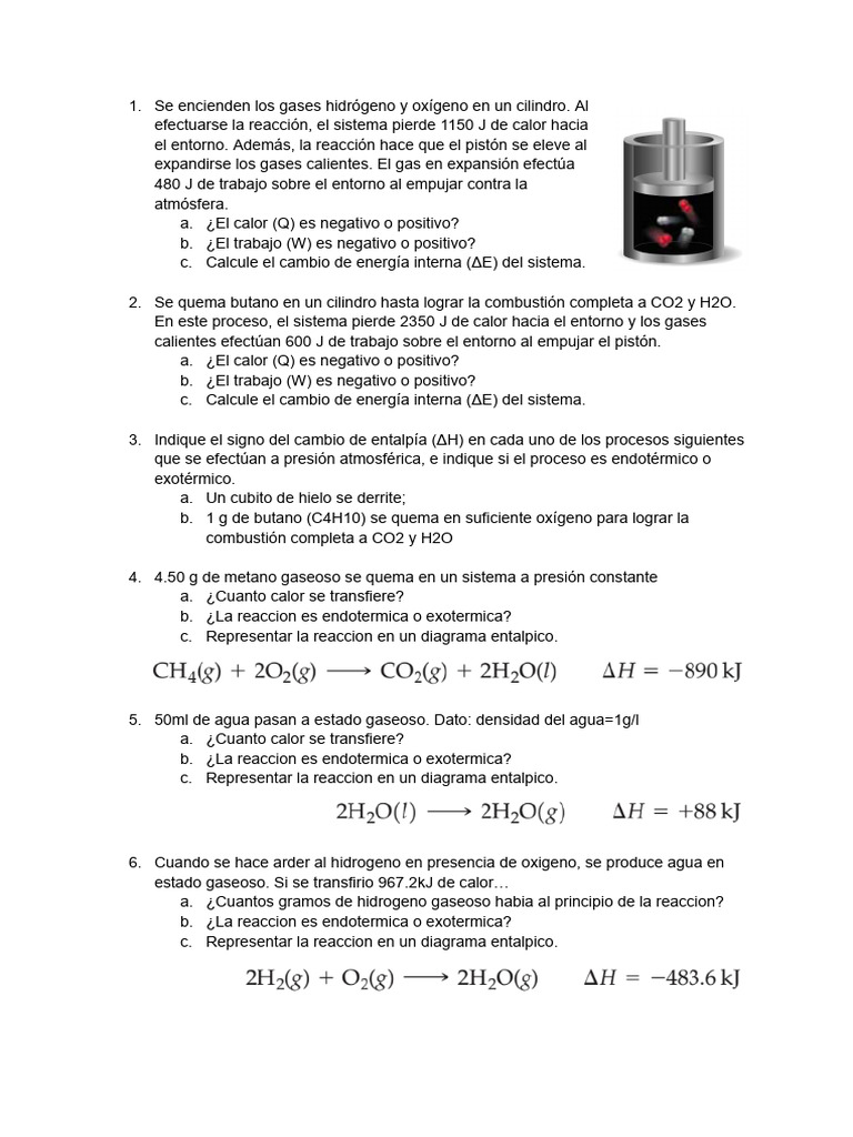 Ejercicios Termoquã - Mica | PDF