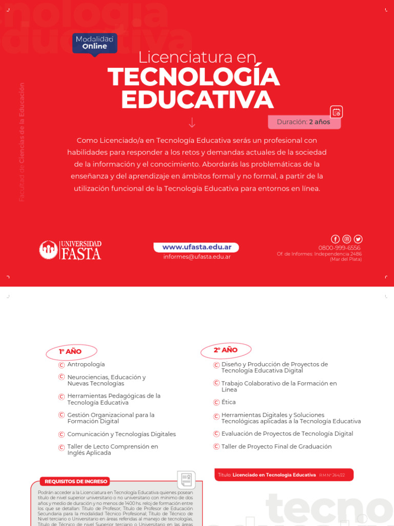 Plan de Estudio 2023 Educacion Lic Tec Educativa | PDF