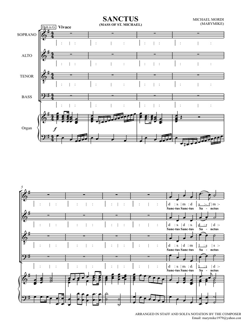 Sanctus - Full Score | PDF