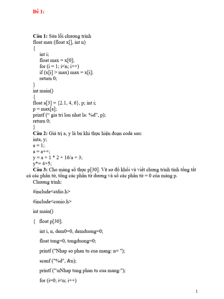 710 - Bai Tap Mon Co So Lap Trinh | PDF