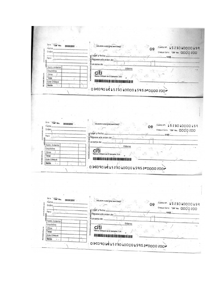 Formato de Cheques | PDF