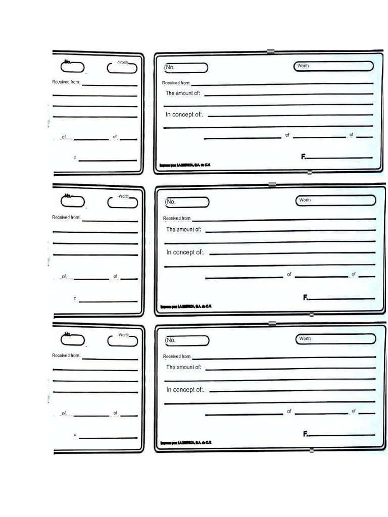 Recibos en Ingles | PDF