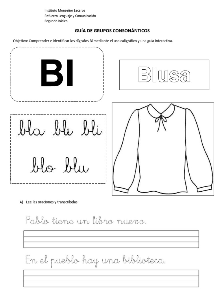Grupos Consonanticos BR BL | PDF